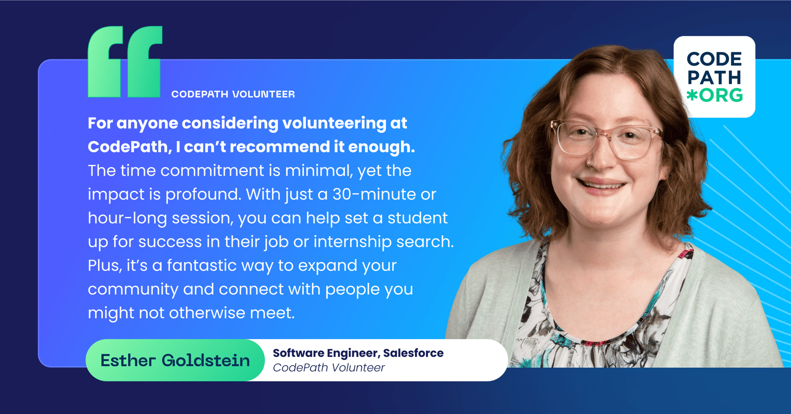 Empowering the Next Generation: Esther’s CodePath Volunteer Experience